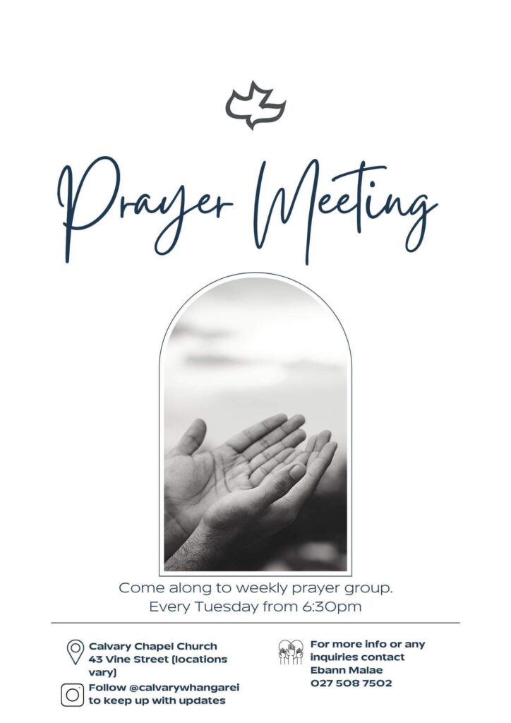 Prayer meeting – Calvary Chapel Whangarei
